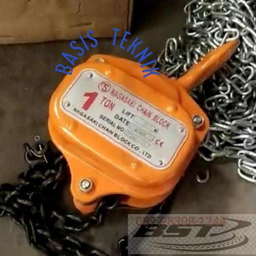 Jual NAGASAKI CHAIN BLOCK 1 TON X 10 Meter, TAKEL HAND CHAIN BLOCK HOIS ...