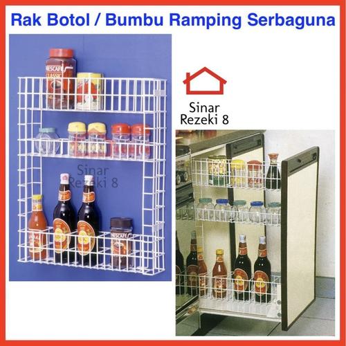 Jual Rak Botol Tarik 3 Susun Modelline B15E / Dapur Bumbu Saos Kitchen ...