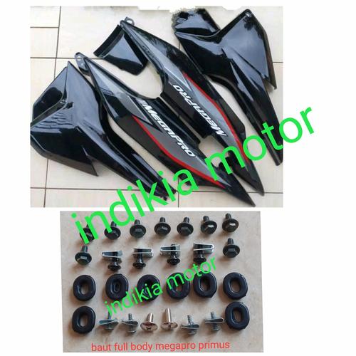Jual cover body bodi bok aki plus baut karet Megapro Primus - body ...