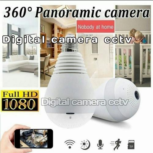 Jual Smart Camera CCTV Bola Lampu Wifi Ip Kamera Cam HD1080P Wireless ...