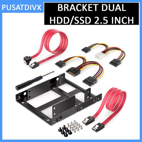Jual Bracket Dual SSD HDD 2.5 Inch to 3.5 Inch Converter Adapter ...