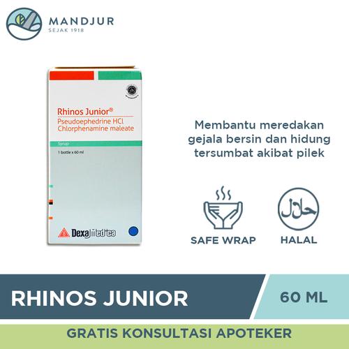 Jual Rhinos Junior Syrup 60 mL - Obat Flu, Pilek, Demam, Hidung ...