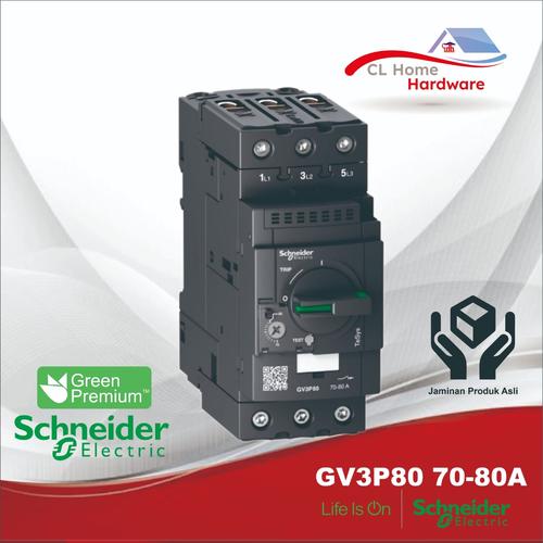 Jual GV3P80 SCHNEIDER Motor Circuit Breaker Thermal Magnetic GV3P 70 ...