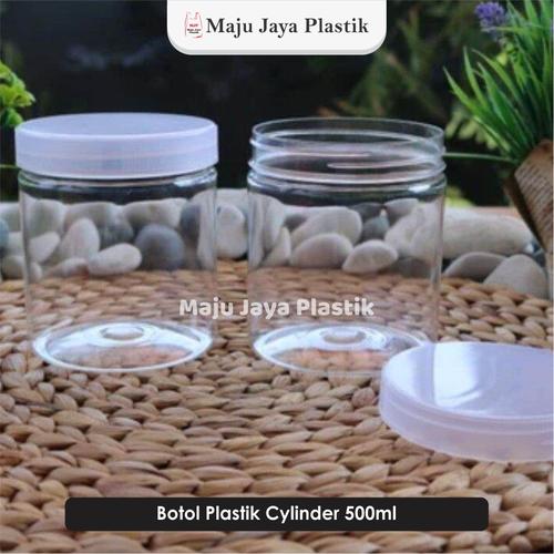 Promo Botol Jar Toples Plastik Ulir Tutup Alumunium 500 ML - T. Bening ...