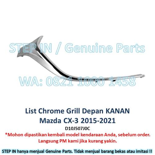 Jual Garnish Lis Chrome KANAN Vernekel grill radiator Mazda CX3 CX-3 ...