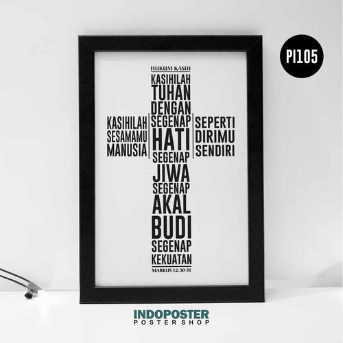 Jual Poster Rohani Kristen Alkitab Hukum Kasih Hukum yang Terutama ...