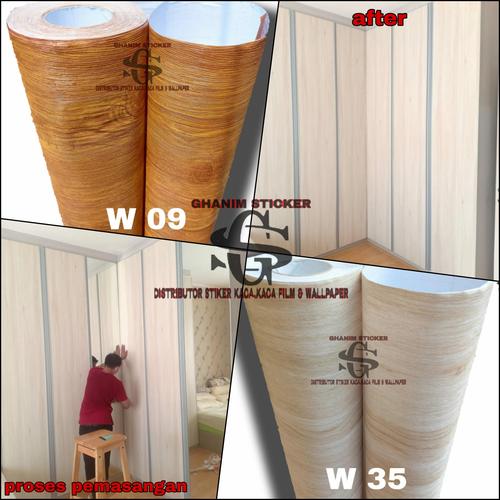 Jual stiker motif kayu/stiker kayu lemari/stiker lantai kayu/dinding ...