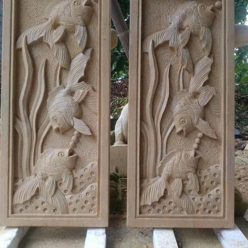 Jual relief /pahatan batu alam paras / hiasan pahat 2m² - Kab. Sidoarjo ...