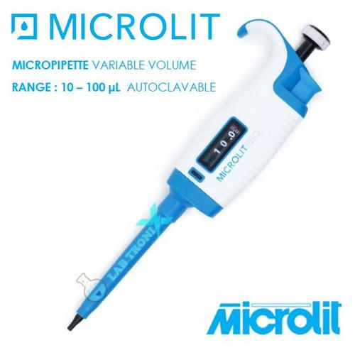 Jual Micropipette MICROLIT range : 10 - 100 uL ( microliter ...