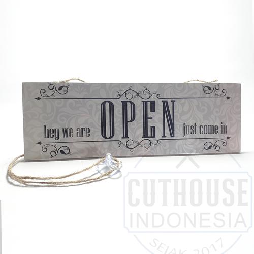 Jual WDD006 SHOP SIGN - home wall decor tulisan open close buka tutup ...