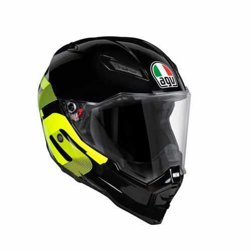 Jual AGV AX 8 EVO IDENTITY VR 46 BLACK YELLOW | HELM FULL FACE | ORI ...