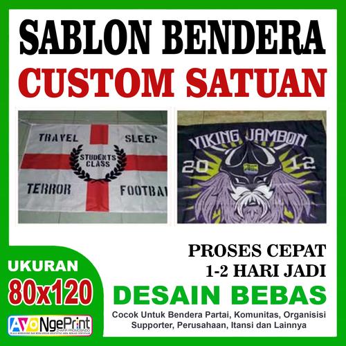 Jual Bikin Bendera Suporter Mini Flag Ultras Custom Satuan | Uk. 80x120 ...