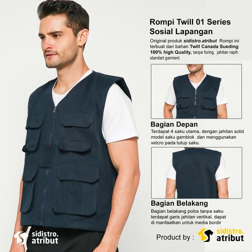 Jual Rompi Twill Kanvas Premium - Rompi Lapangan Twill Canvas Premium ...