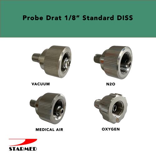 Jual Probe Adaptor Gas Medis standard DISS - Drat 1/8 - Oxygen ...