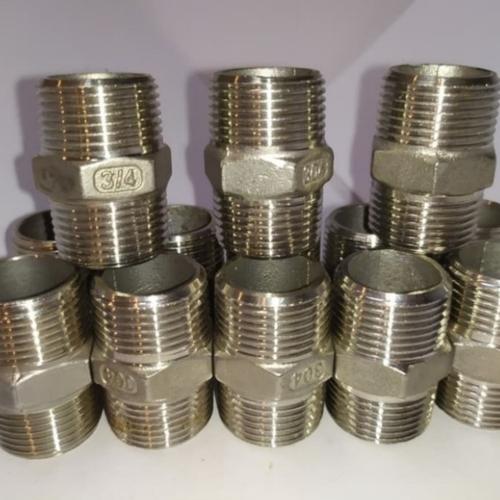 Jual DOUBLE NEPPLE SS304 1 1/4 INCH / DOBEL NEPEL SUS 304 / NEPEL ...