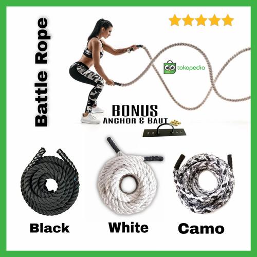 Jual Battle Rope 12 Meter Tali Fitness Battling Tambang 9 Meter Gym ...