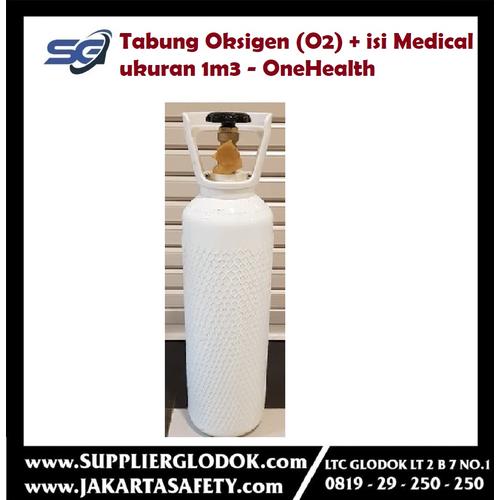 Jual Tabung Oksigen (O2) + isi Medical ukuran 1m3 - OneHealth - Jakarta ...
