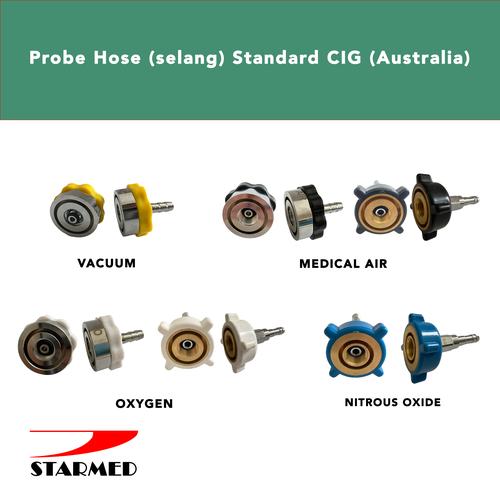 Jual Probe Adaptor Gas Medis standard CIG Australia - Selang - Oxygen ...