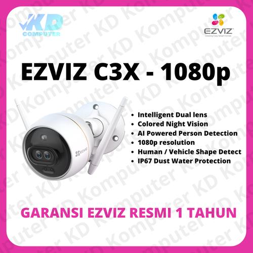 Jual Ezviz C3X IP Camera Dual lens Outdoor Built in AI Color Night Vision - Kota Surabaya - KD ...