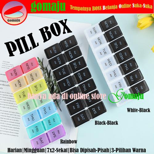 Jual WEEKLY PILL BOX TEMPAT OBAT KOTAK VITAMIN MODEL JIGZAW-3 PILIHAN ...
