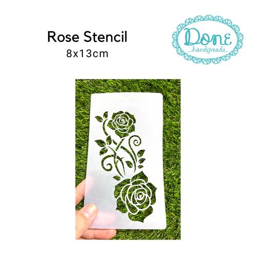 Jual Stencils rose texture sheet lembar motif dinding clay motif mawar ...