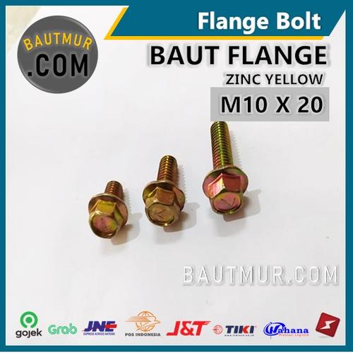 Jual FLANGE BOLT BAUT FLANGE KUNING M10X20 - Kab. Bekasi - BAUT MUR COM ...