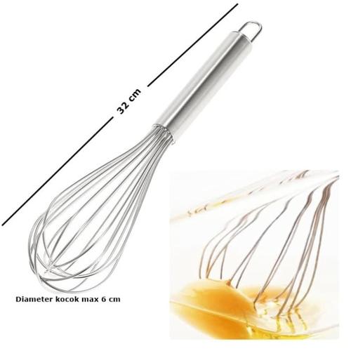 Jual Balloon Whisk kocokan Telur kue pengaduk 12 in 30 cm TEBAL KAKU ...