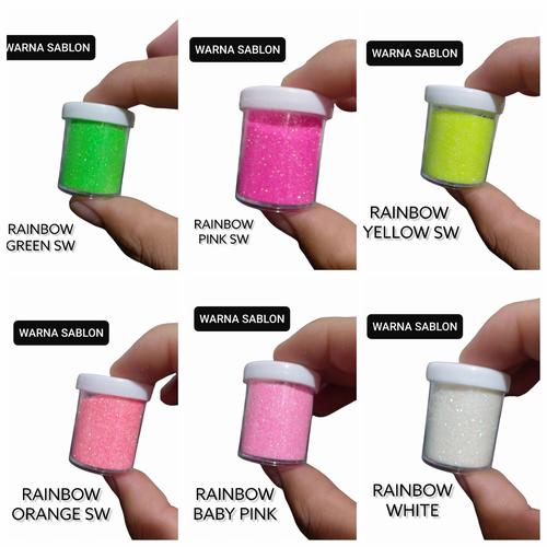 Jual Gliter bubuk halus Rainbow 20ml lengkap - Lem gliter - Jakarta ...
