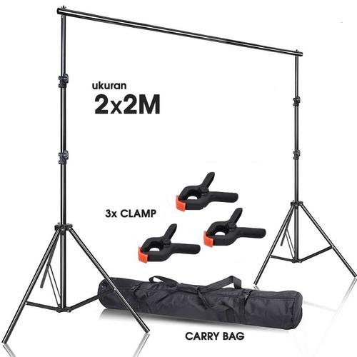 Jual Background Stand Foto Studio Tiang Backdrop Background 2 x 2 m ...