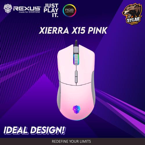 Jual Rexus Xierra X15 / X-15 Pink RGB Wired Gaming Mouse - Jakarta ...