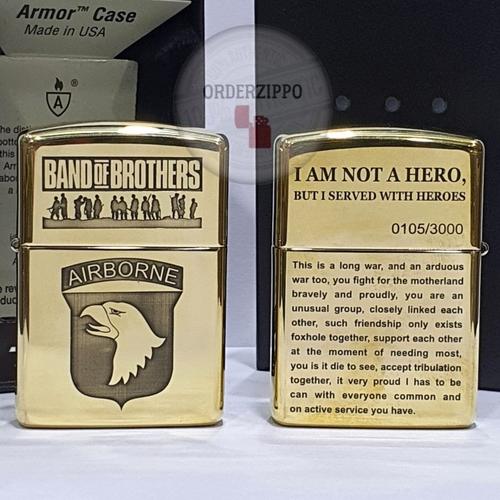 Jual Zippo Original Armor Band of Brothers Airbone Unit 2 Sisi Japan ...
