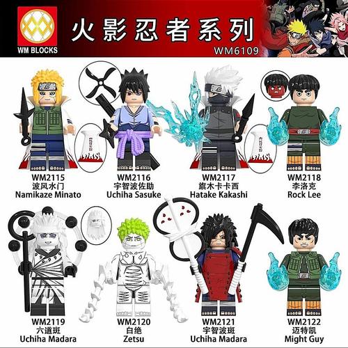 Jual mainan minifigure naruto sasuke kakashi madara manga anime edukasi ...