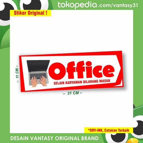 Jual Stiker Vynil Office Keren Ada Ilustrasi Sedang Bekerja - Kota ...