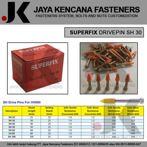 Jual Superfix - Paku Ramset Drive Pin SH 30 - Jakarta Utara - Jaya ...