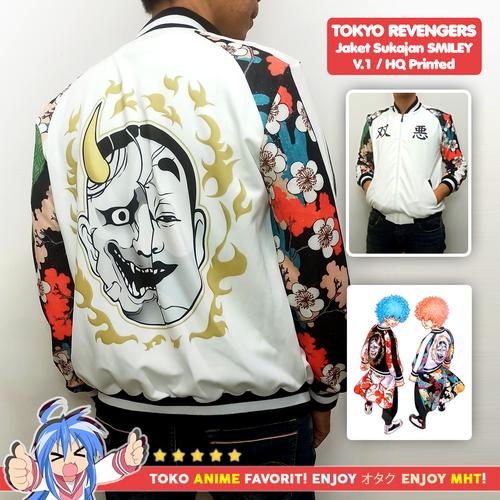Jual Jaket Smiley Bomber Sukajan Anime Tokyo Revengers Full Print ...