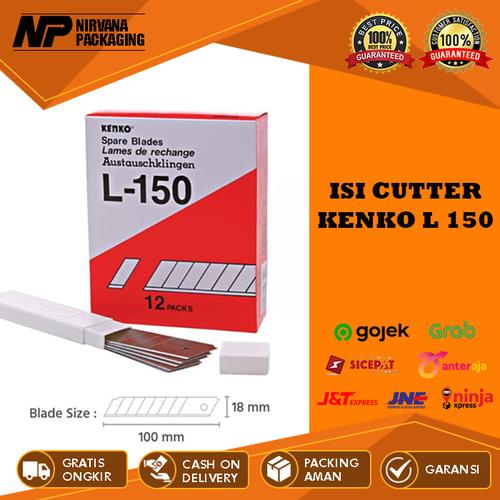 Jual ISI CUTTER KENKO L 150/ ISI PISAU CUTER L150/ REFILL KATER BESAR L ...