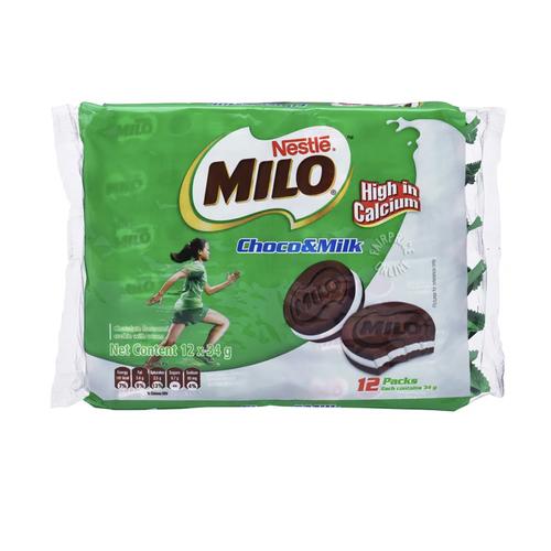 Jual Milo Sandwich Cookies - Choco & Milk 12 x 34g / Biskuit Milo ...