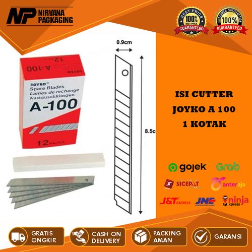 Jual ISI CUTTER JOYKO A 100 ISI PISAU CUTER A100 REFILL KATER KECIL ...
