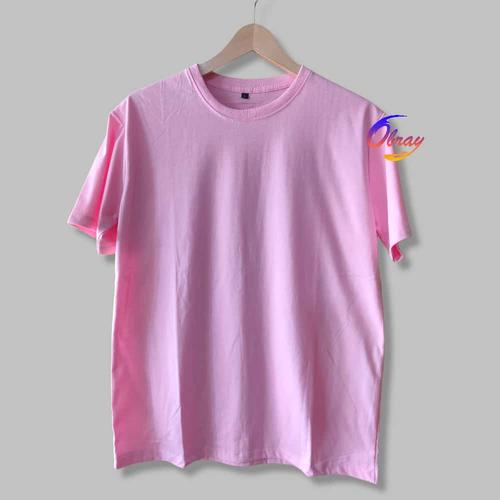 Promo Kaos Polos PINK Pria Wanita Cotton Combad Premium - Pink Baby, L ...