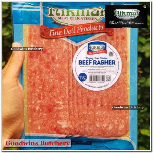 Jual 250g BEEF RASHER SLICED frozen NIKMAT Halal Delicatessen Soejasch ...