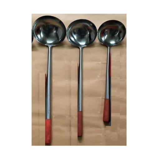 Jual CLASSIC WOK LADLE IRUS MASAK GAGANG KAYU PANJANG STAINLESS STEEL ...