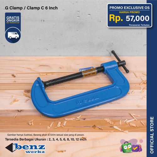 Jual Klem C 6 inch / G Clamp / Catok Klem Penjepit 6" Benz Werkz ...