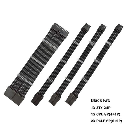 Jual Extension Kabel Sleeve ATX Braided 24 Pin PCIE EPS 18AWG - Putih ...