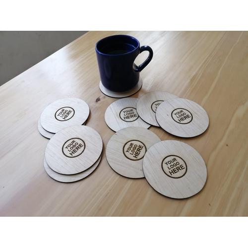 Jual Coaster Kayu Bulat Custom Grafir Logo - 8cm - Kota Semarang ...