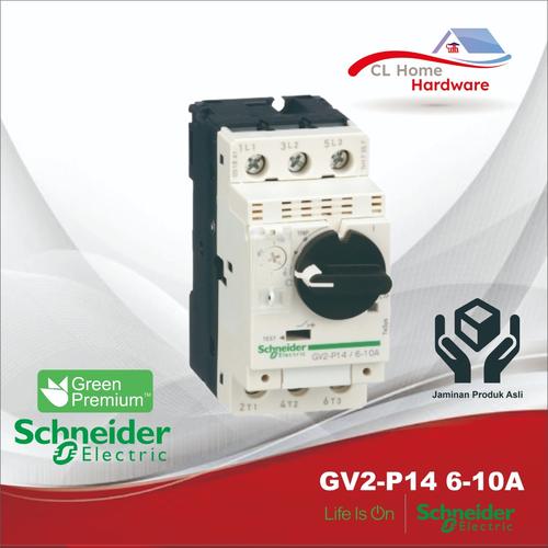 Jual MOTOR CIRCUIT BREAKER TeSys Thermal-Magnetic GV2-P14, 6-10A ...