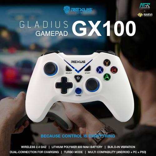 Jual Rexus GX100 Pro Gaming Wireless Gamepad (white) - Gaming ...