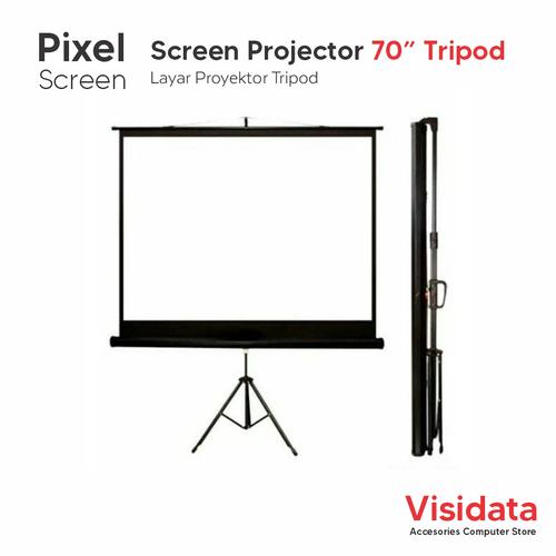 Jual Pixel Screen Projector 70" 84" 96 Inch Tripod - Layar Proyektor ...