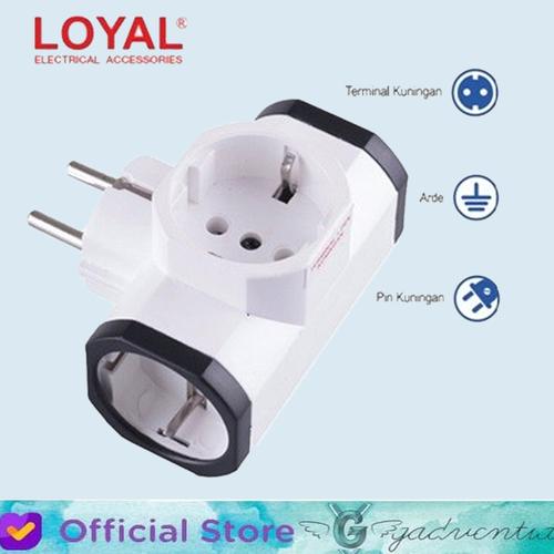 Jual LOYAL LY- 912 STEKER T ARDE ADAPTOR COLOKAN LISTRIK CABANG 3 ...