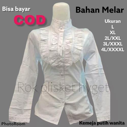 Jual HEM PUTIH WANITA HEM BUAT KERJA WANITA HEM PUTIH KEMEJA PUTIH ...