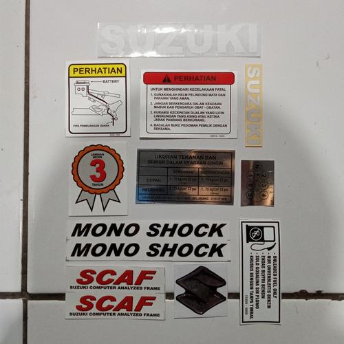 Jual Sticker set / sticker pelengkap / sticker rangka satria hiu - Kab ...